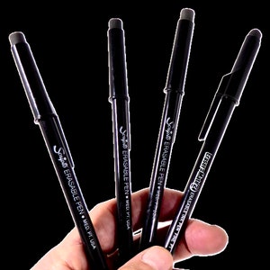 Vintage Erasable Pens! Scripto and Papermate (erasermate), Black Stick ...