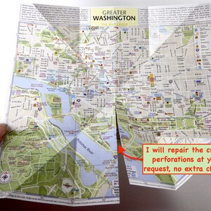 Washington D C Pop-out Map Pocket Size, Circa 2003, Includes Details of ...