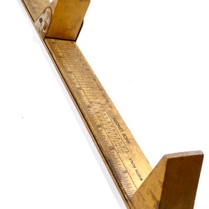 Vintage Dr Scholls Foot Measure and Shoe Size Indicator Tool, Oak ...