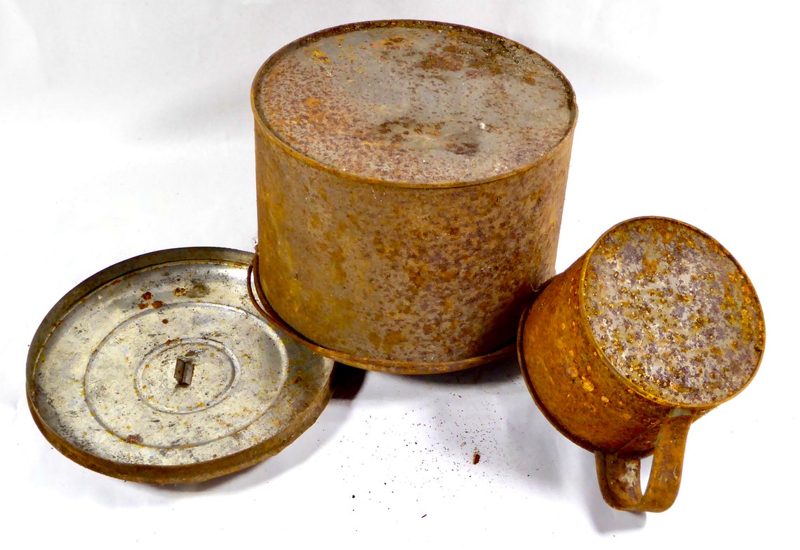 Vintage Rusty Relic Hobo Camp Cook Kit Two Quart Pot and Big - Etsy