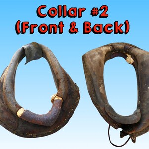 Antique Draft Horse Collars, Circa 1910, Fancy Stitched Leather Lined ...