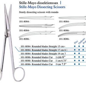 6" STILLE Surgical Dissection Scissors, Vintage Swedish Scissors for ...
