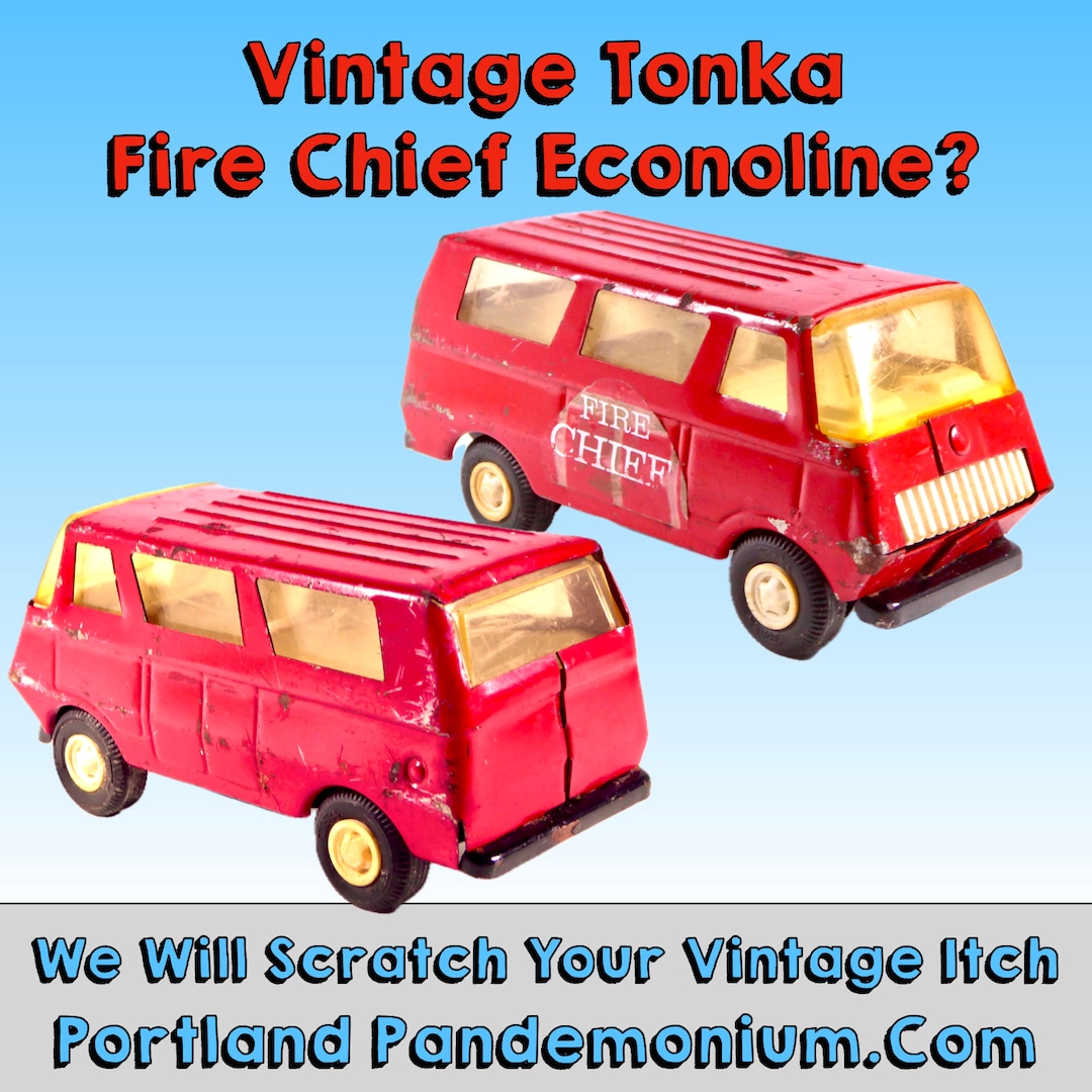 Vintage TONKA Fire Chief Van, Circa 1970's, May Be A Ford Econoline ...