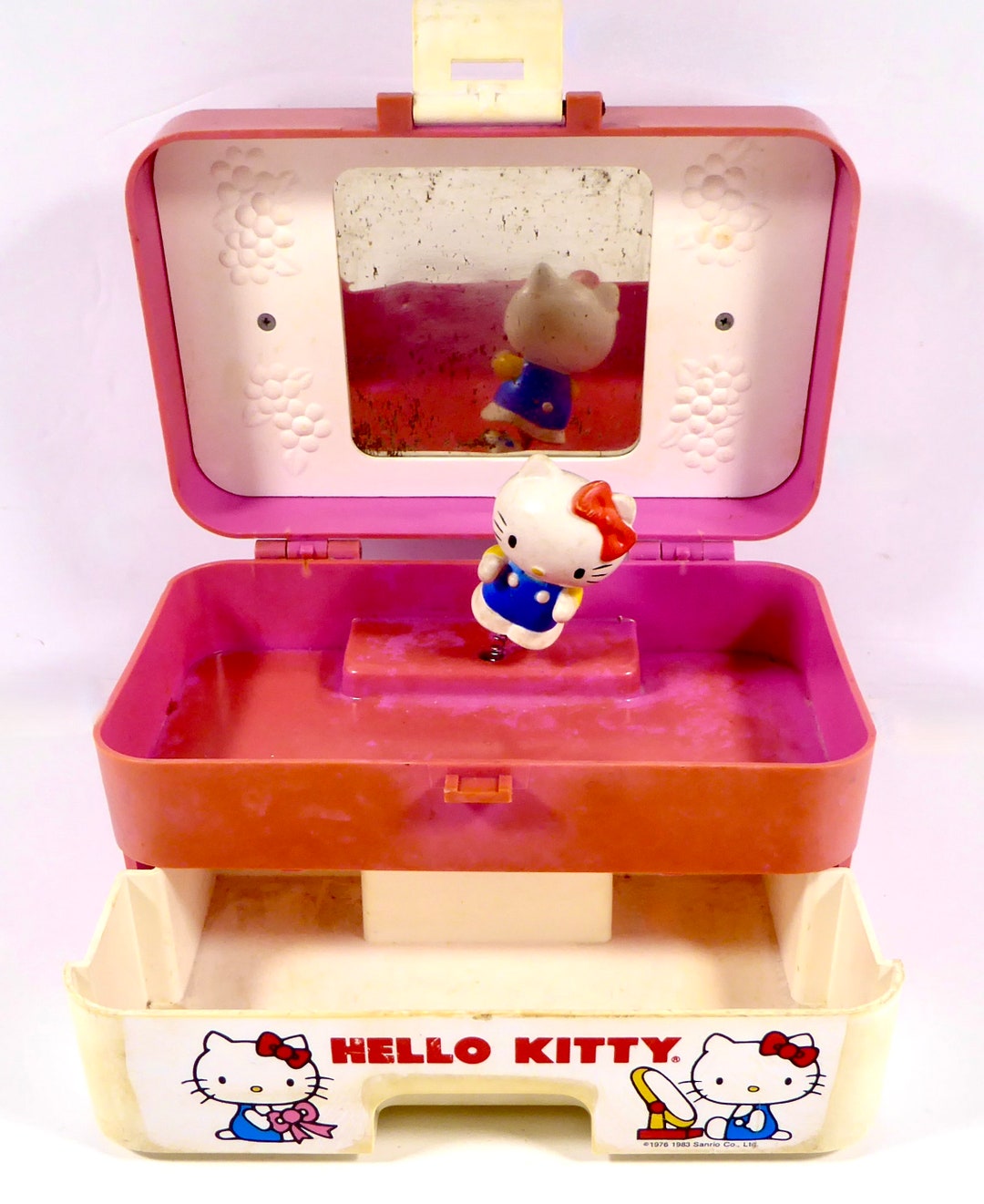 HELLO KITTY! Musical Jewelry Box, Circa 1980's Distressed and Semi ...