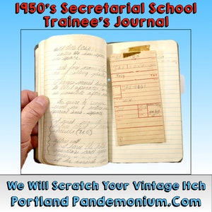 1950's Secretarial Training School Work Book, Rote Phone Etiquette ...
