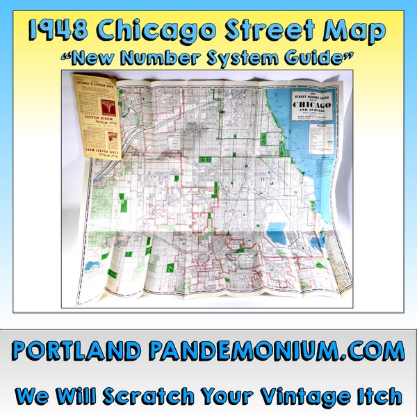 Chicago Vintage Map - Etsy