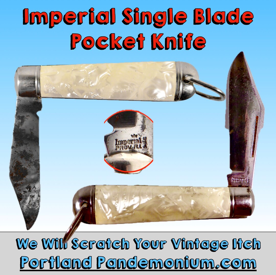 Vintage Imperial Single Blade Jackknife, 3 Closed, 5 1/4 Extended ...