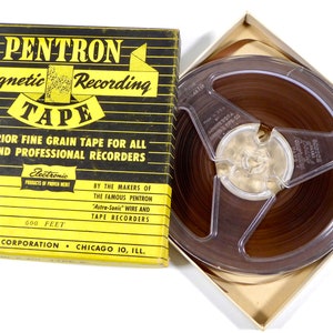 Vintage Pentron Magnetic Recording Tape Box Circa 1960's - Etsy