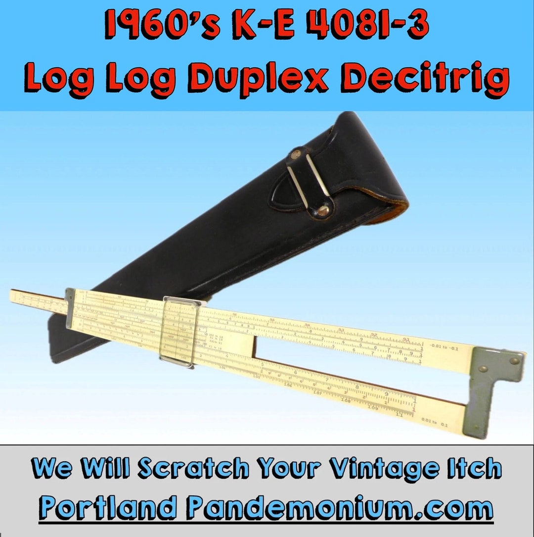 K E Slide Rule Model 4081-3 Log Log Duplex Decitrig Circa - Etsy