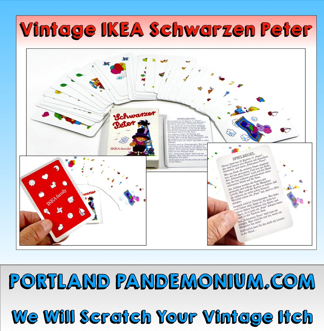 Vintage Schwarzen Peter Card Game From the IKEA Family, Literal ...