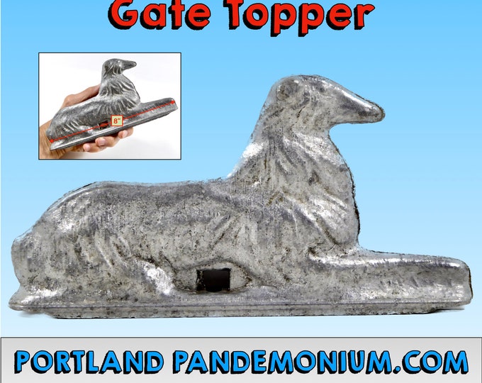 Vintage Afghan Hound Metal Gate Topper, Classic At-rest Pose ...