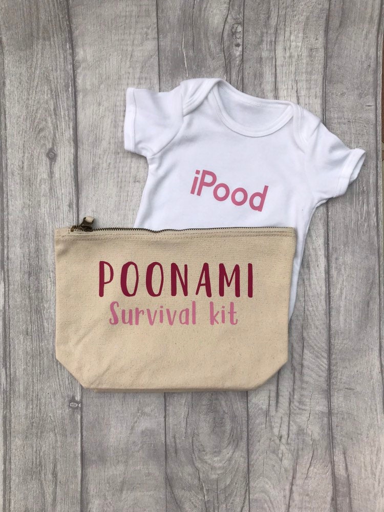 Poonami Survival Kit bag and Vest Only Baby Change Purse | Etsy