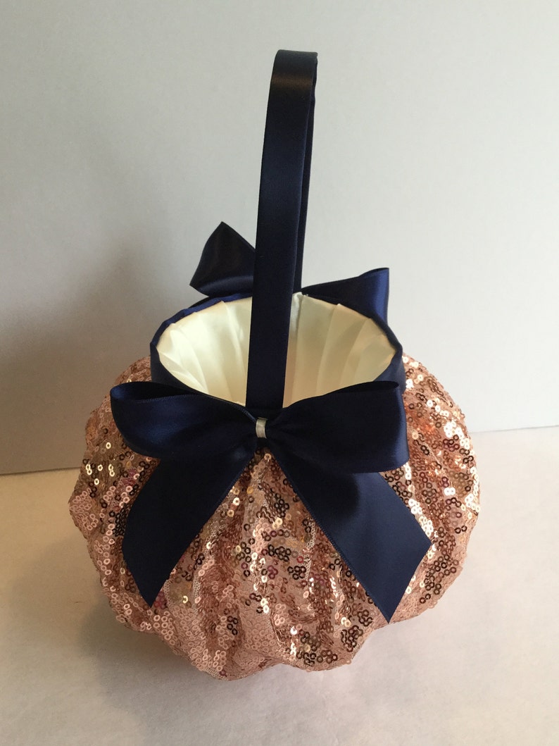 Rose Gold Flower Girl Basket Burgundy Flower Girl Basket - Etsy