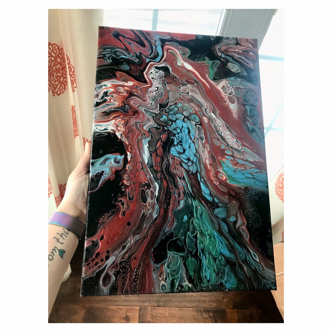 12x18 Acrylic Paint Pour - Etsy