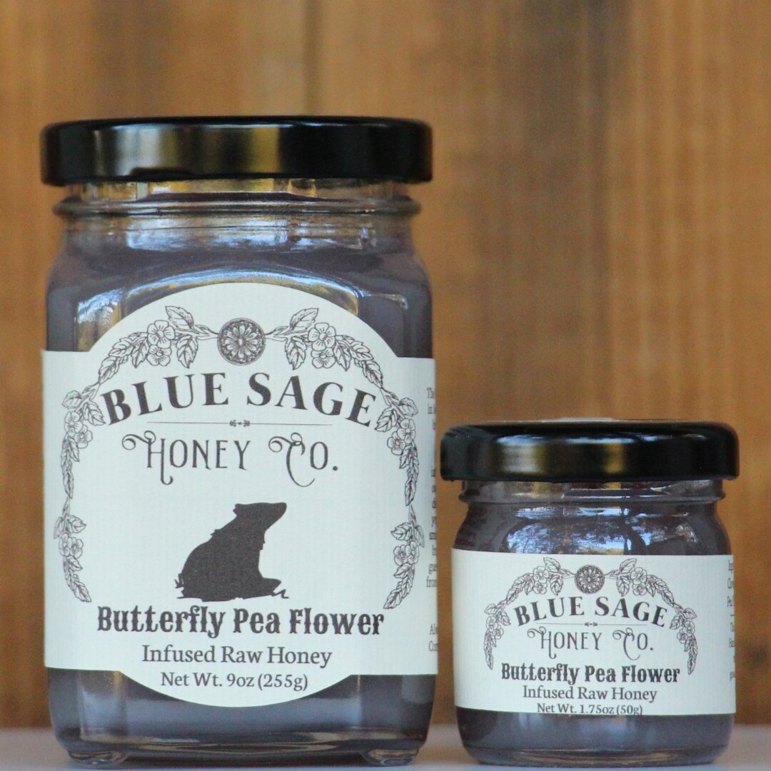 Butterfly Pea Flower Infused Raw Honey Blue Butterfly Pea - Etsy