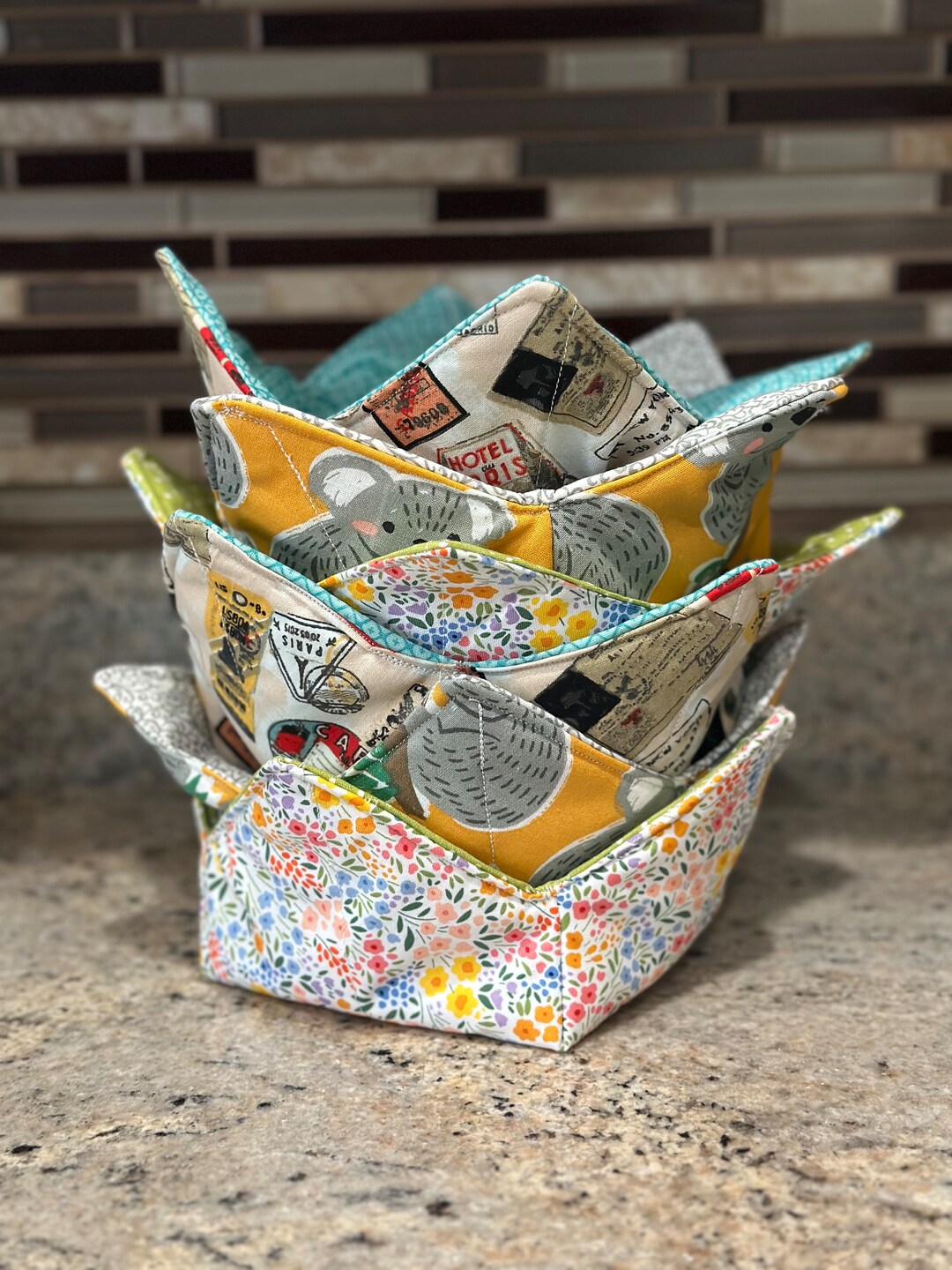 Reversible Microwaveable Soup or Ice Cream Bowl Cozy Holder - Etsy