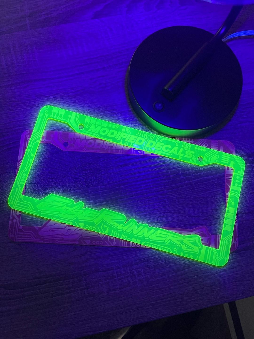 Cyber Edgerunner License Plate Frame Light up Neon Green or Pink (no ...