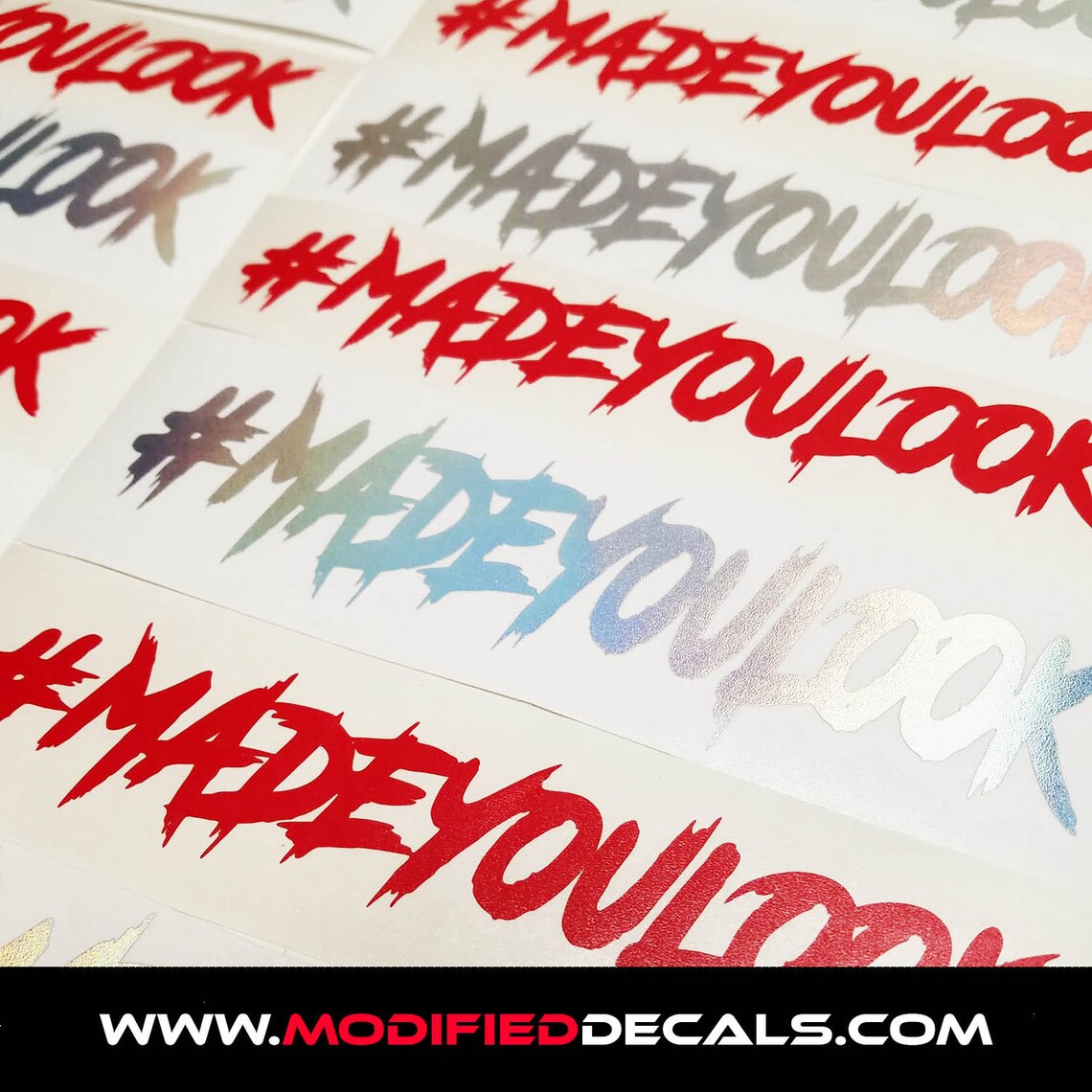 Made You Look Decal Sticker Modified Decals - Etsy