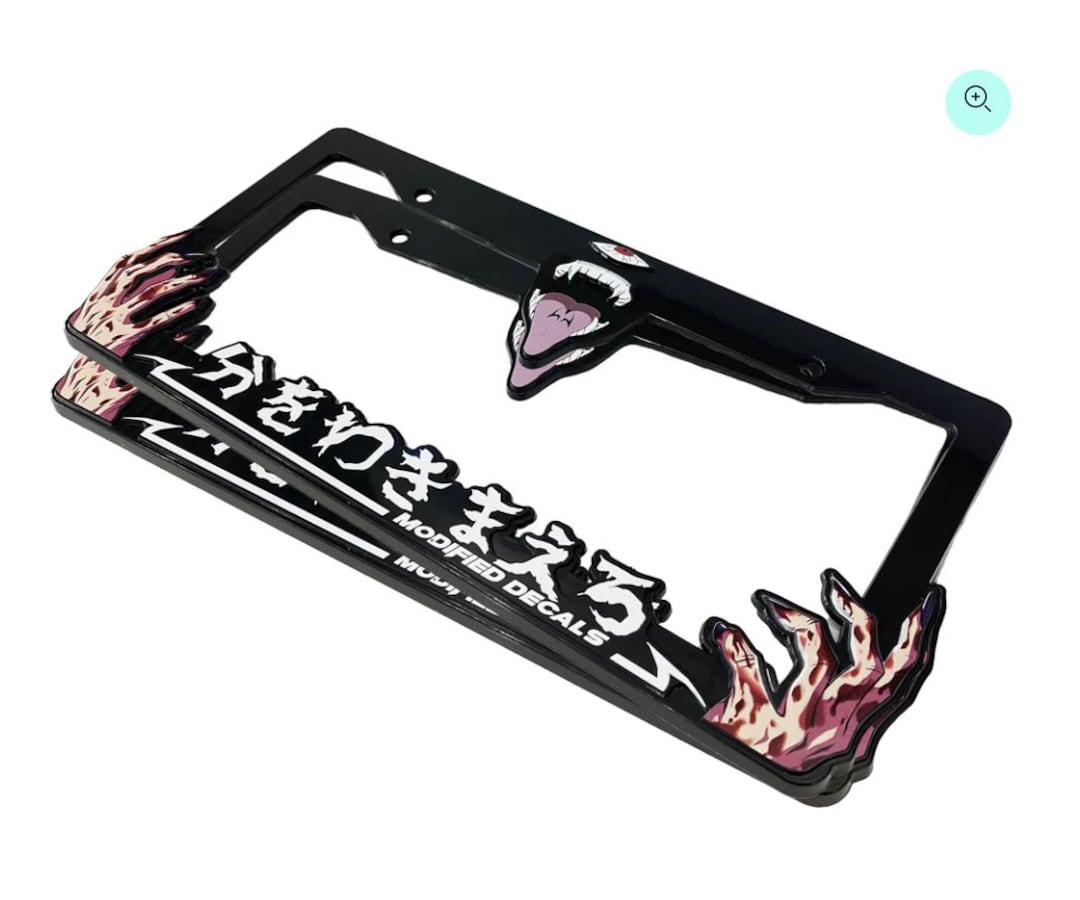 Anime License Plate Frame Car JDM Curse - Etsy