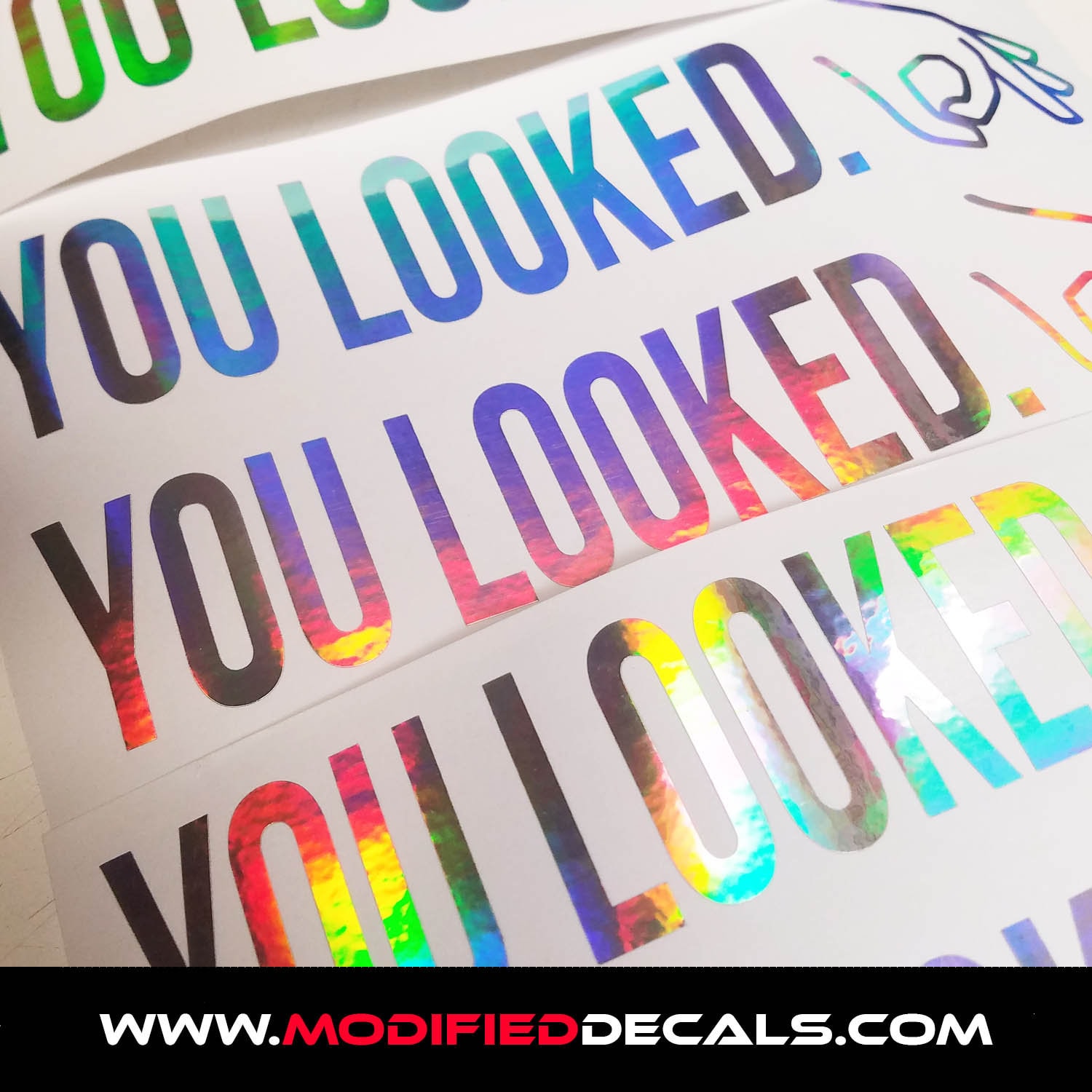 You Looked Decal Sticker Modified Decals - Etsy