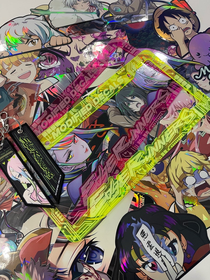 Cyber Edgerunner License Plate Frame Light up Neon Green or Pink (no ...