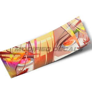 CSM Badass Holographic Power Cat Eyes Car Anime Decal Bumper Sticker - Etsy