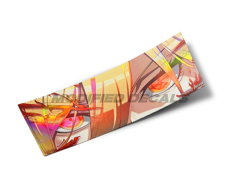 CSM Badass Holographic Power Cat Eyes Car Anime Decal Bumper Sticker - Etsy