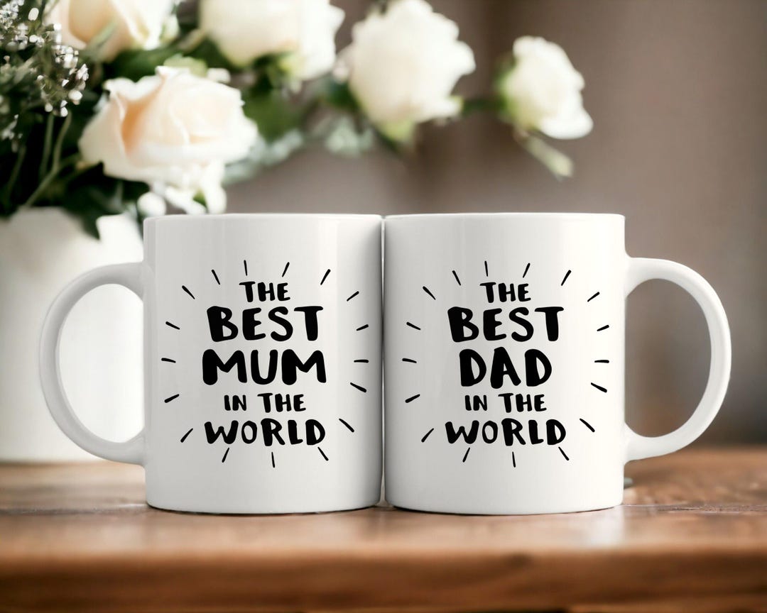 Best Mum & Dad Mug Set – Parents Gift – Matching Coffee Mugs – Mother’s ...