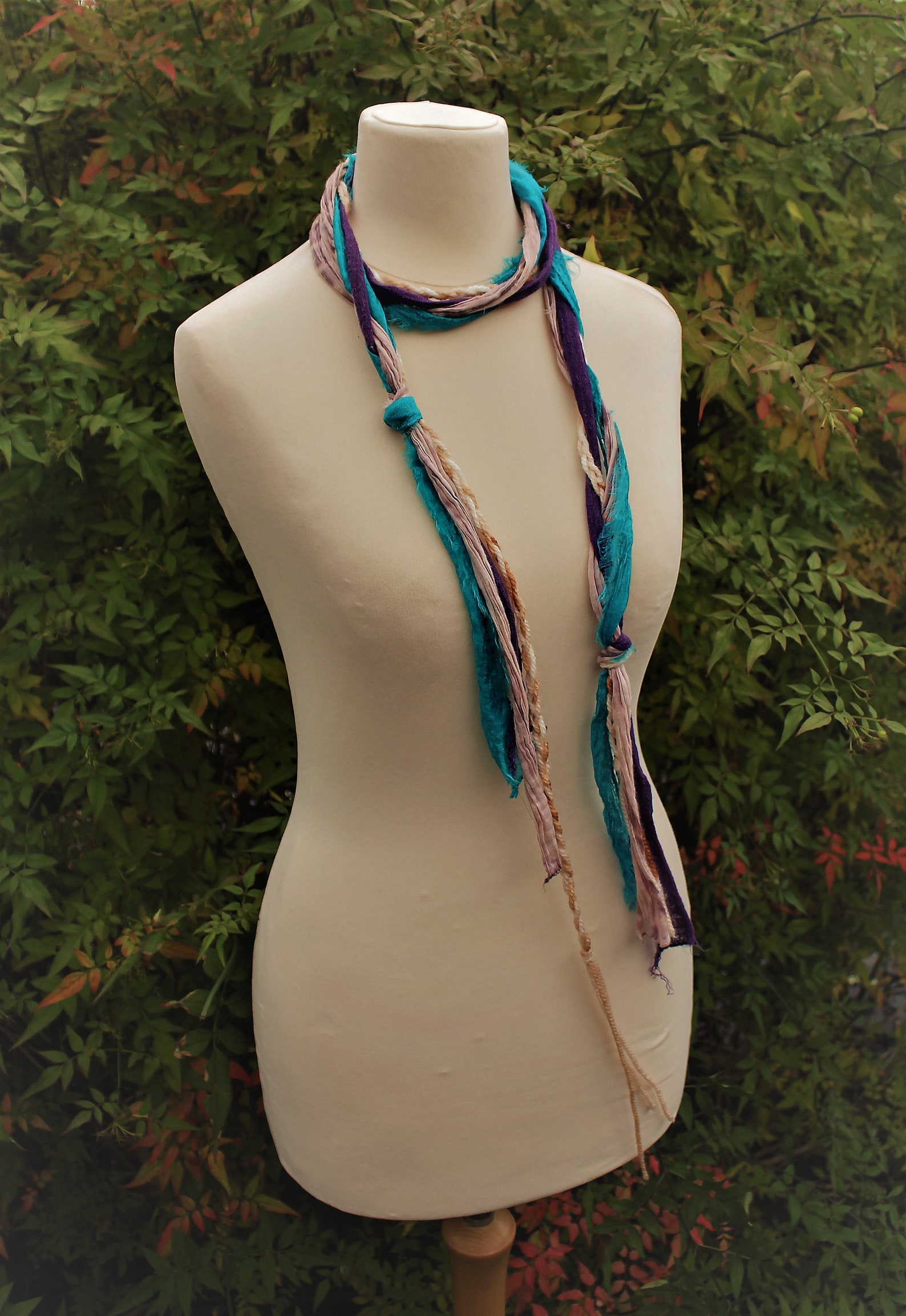 Boho Head Scarf Hippie Headband Cotton Hair Wrap Tie Etsy