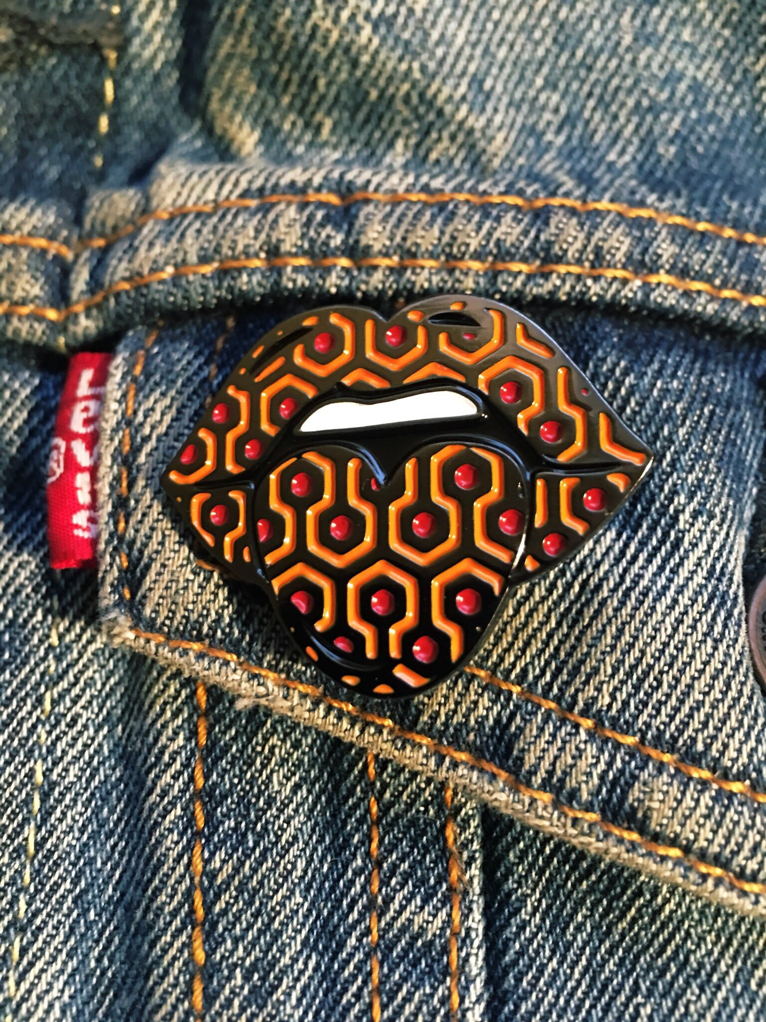 The Shining Lips Pin | Etsy