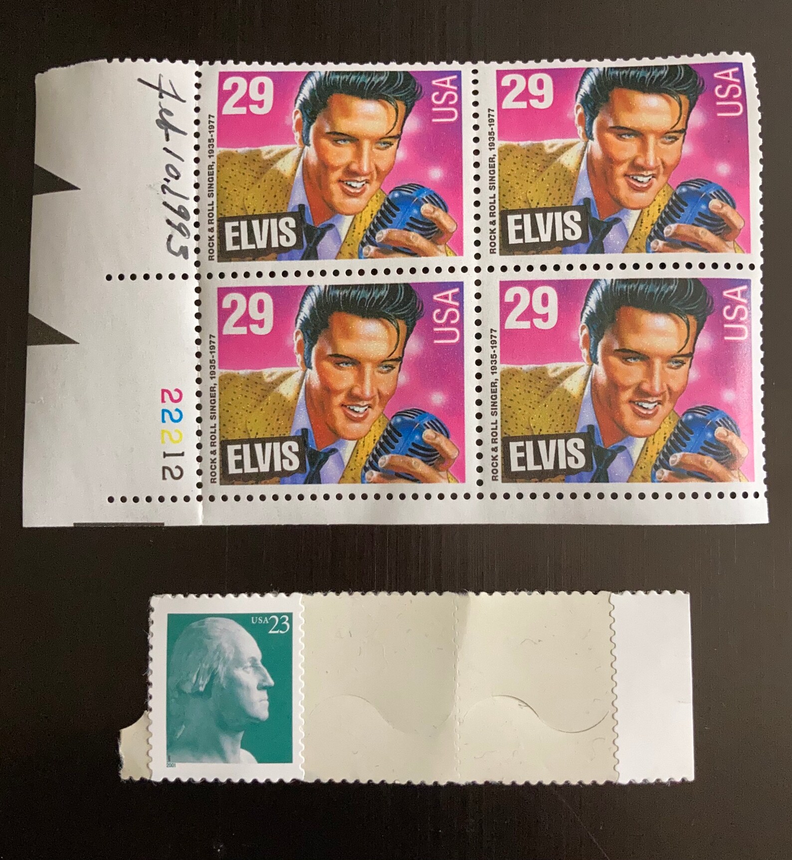 Vintage Elvis Presley 29 Cent Stamps, George Washington 23 Cent Stamp ...