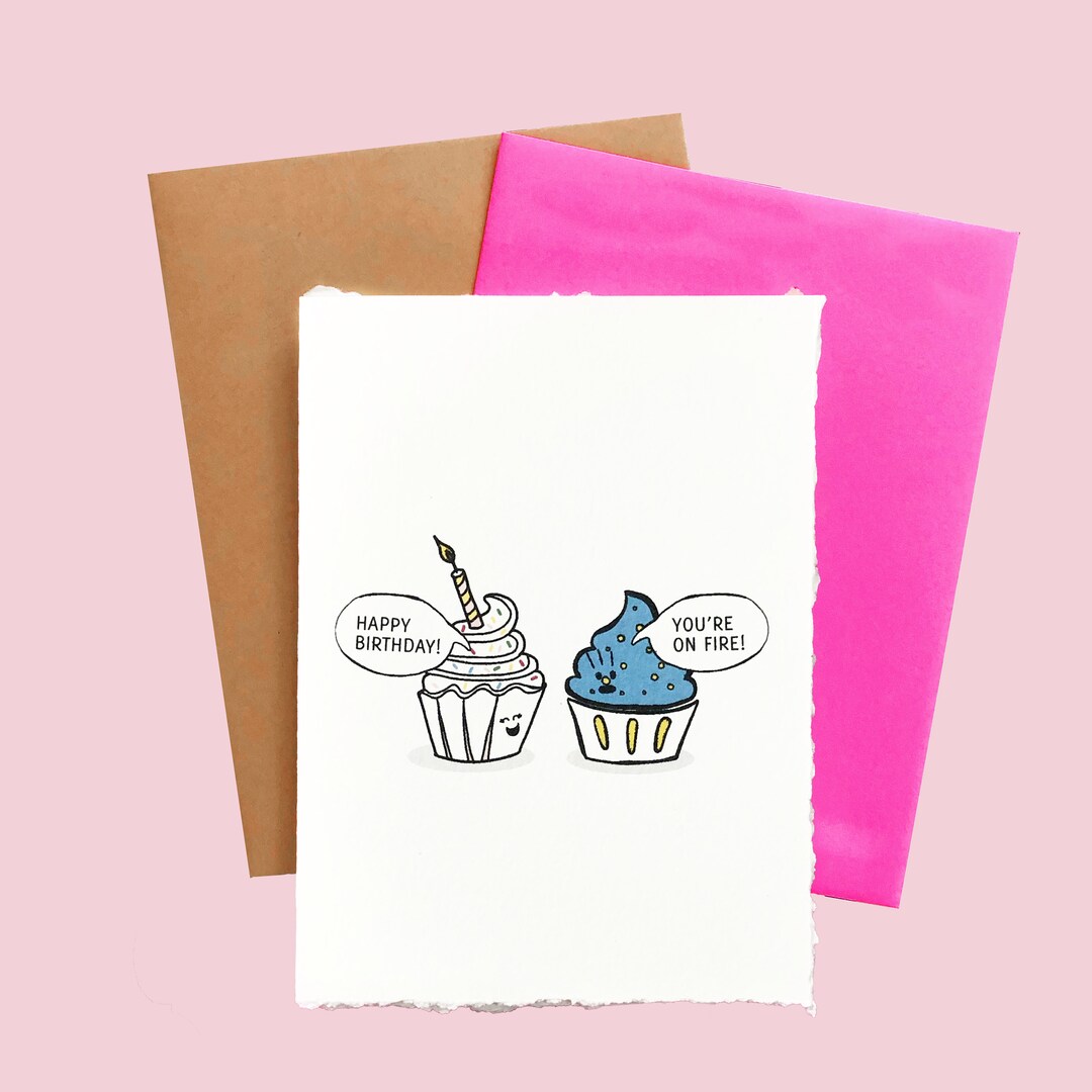 You're on Fire Birthday Card - Etsy