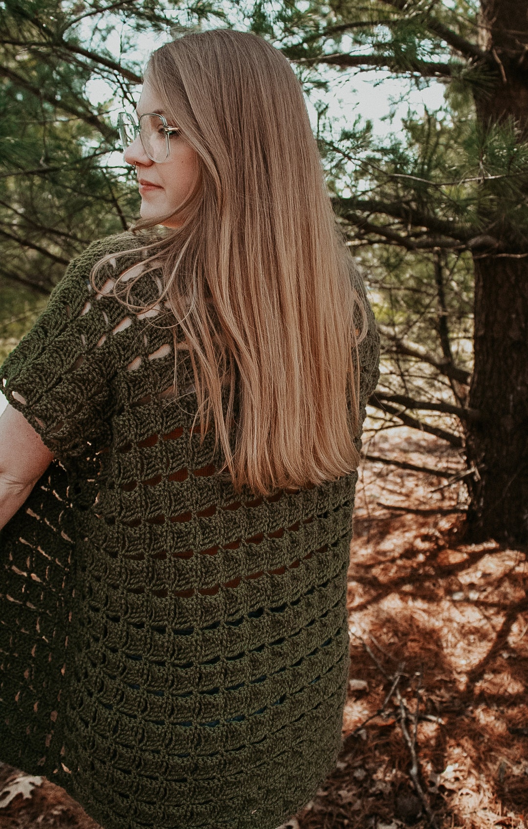 Magnolia Crochet Ruana Pattern: Dk Weight Yarn (PDF Digital Download ...
