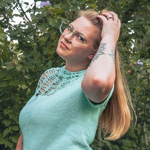 Maizee Top Crochet Pattern, Easy Summer Lace Yoke (PDF Pattern) - Etsy