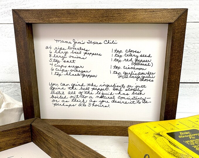 Handwritten Recipe Sign - Etsy
