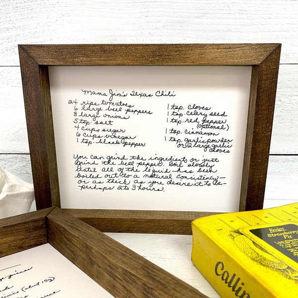 Handwritten Recipe Christmas Sign - Etsy