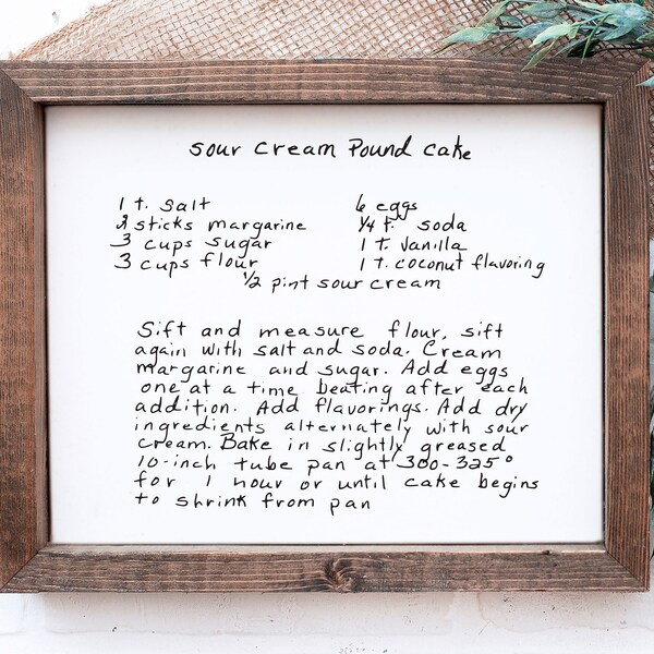 Handwritten Recipe - Etsy