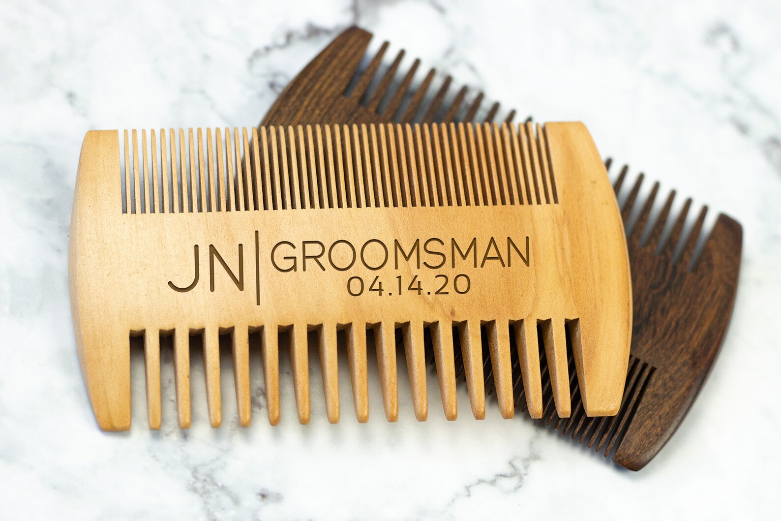 Wood Beard Comb Personalized Engraved Combs Beard Brush | Etsy
