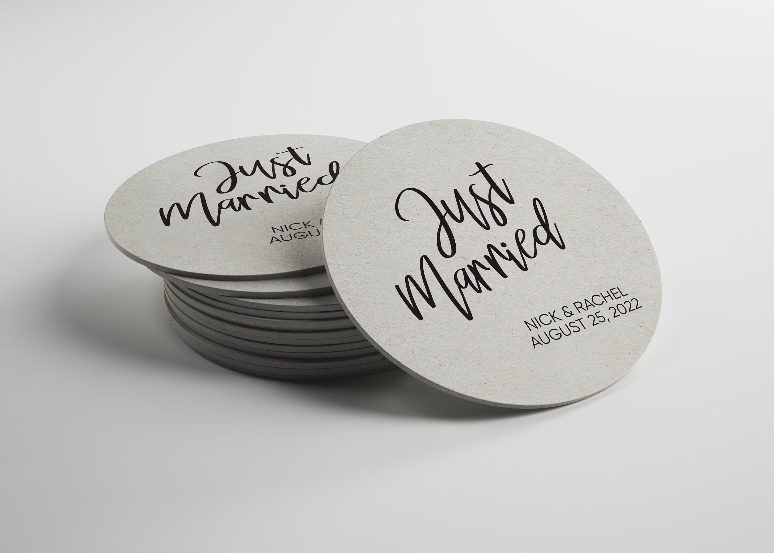 Just Married Wedding Coaster Wedding Reception Custom - Etsy