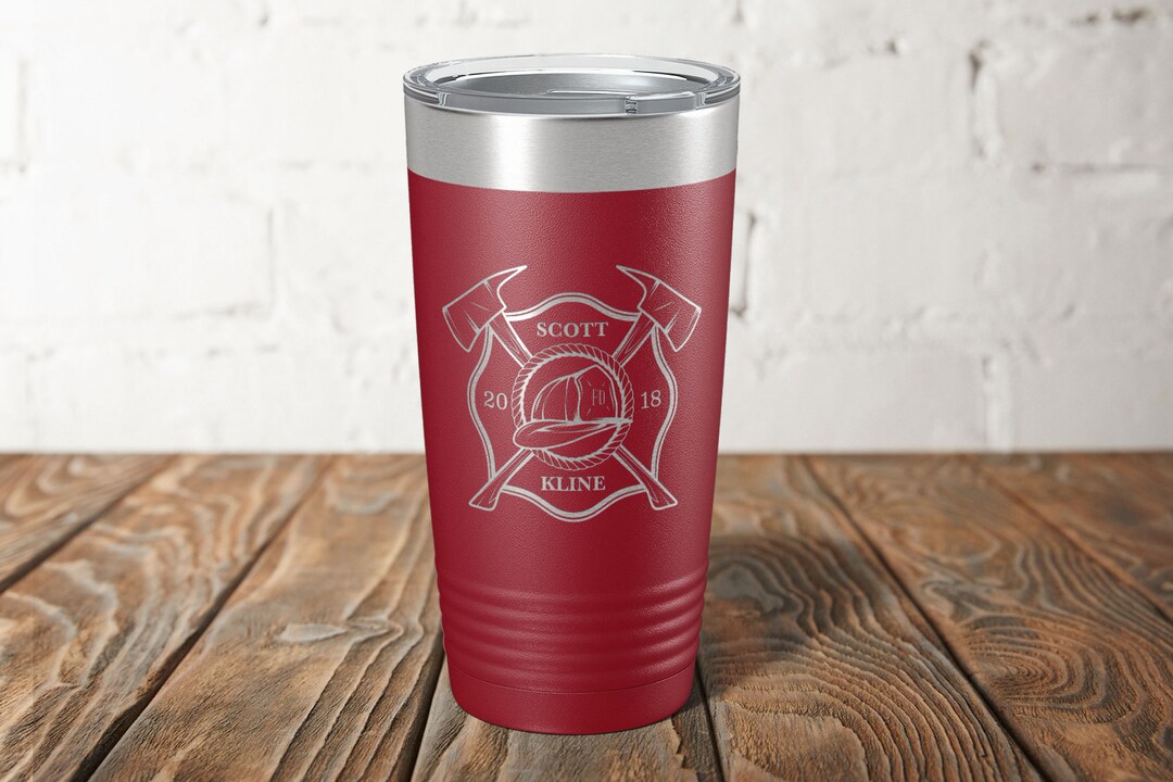 Firefighter Engraved Tumbler, Firefighter Gifts, Gift for Him, Fire ...