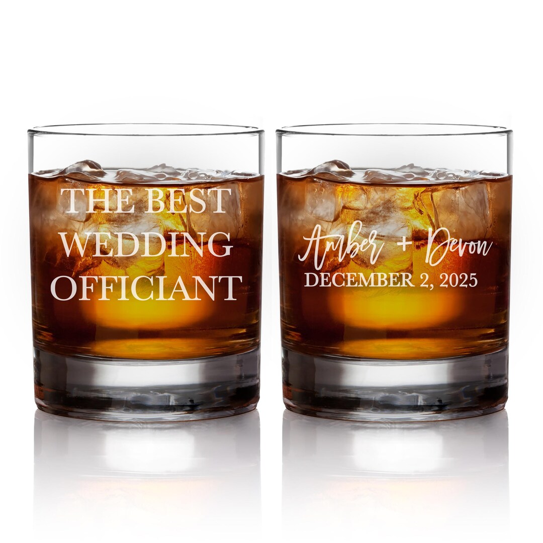 Officiant Gifts, Officiant Thank You Gift Whiskey Glass, Marriage ...