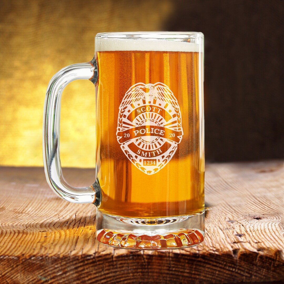 Police Engraved Beer Mug, Police Officer Gifts, Police Gifts, Gift for ...