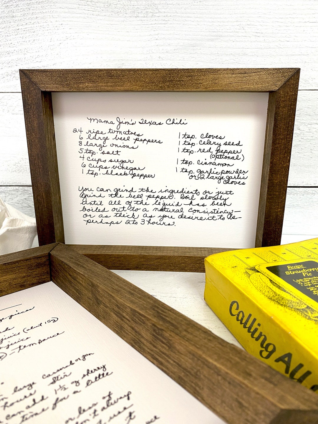 Personalized Recipe, Handwritten Recipe Wood Sign, Mom Christmas Gift ...