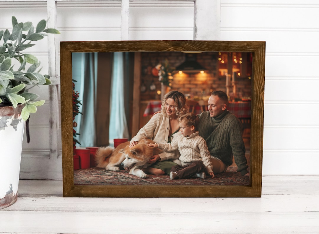 Custom Photo Frame Wood Sign, Custom Framed Photo Print on Sign, Custom ...