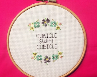 Cubicle Sweet Cubicle Cross Stitch Pattern - Etsy