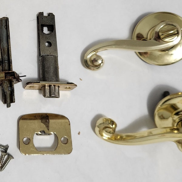 Antique Brass Door Lever - Etsy