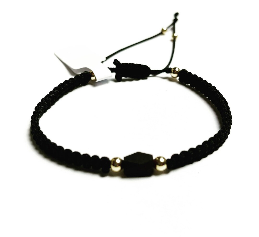 Genuine Jet Azabache and 14k Gold Beads - Etsy
