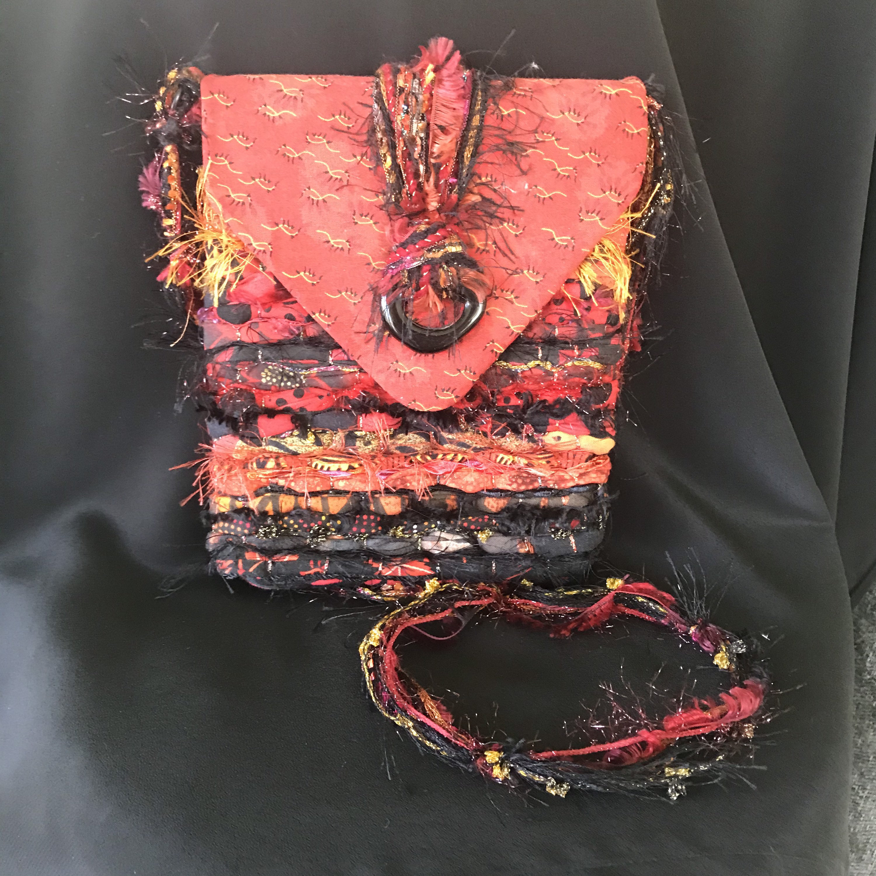 Chinese Red Purse...crafted With Unique Textiles ... Nancy Faris ...