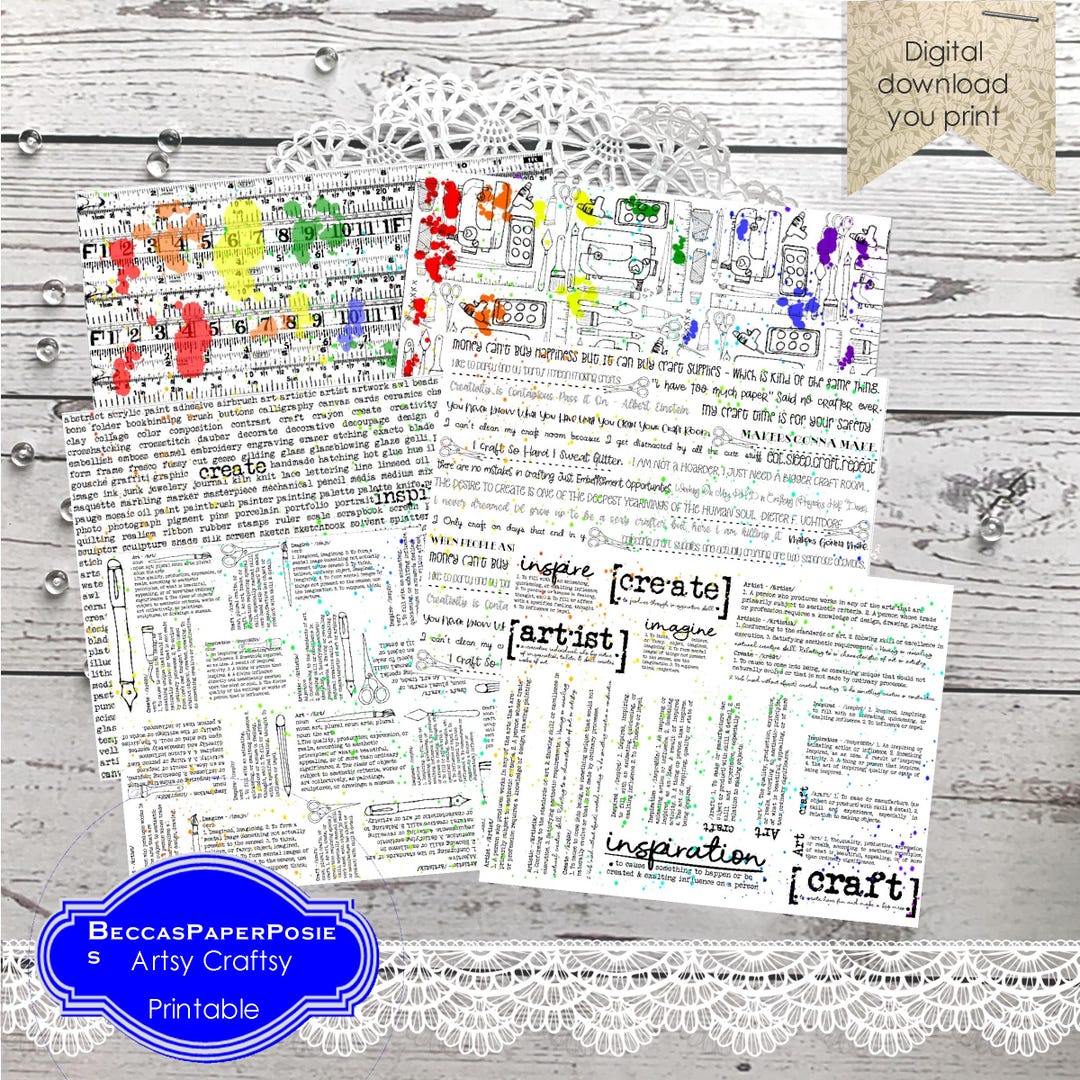 Artsy Craftsy Splatter Paint Digital Download - Etsy