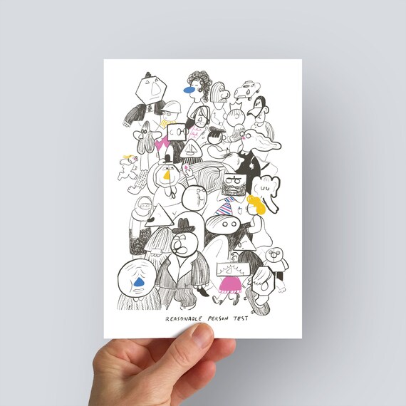 The Reasonable Person Test A5 Print 600 Gsm | Etsy